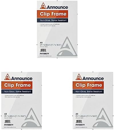 Hampton Frames CLIP Photo Poster Display Clip Frame Perspex Acrylic ...