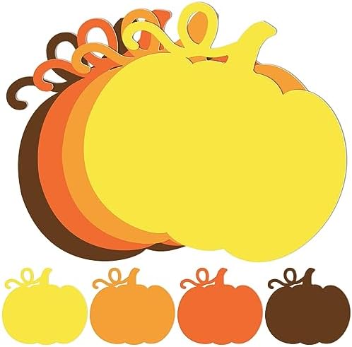 Amazon.com: AnyDesign 60Pcs Fall Thanksgiving Pumpkin Cutouts with Glue ...