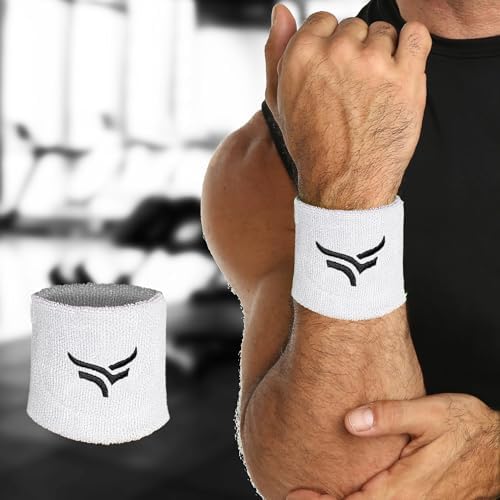 AMIFIT 3 x 3 Inch Wrist Sweatbands Tennis Wrist Bands Absorbent ...
