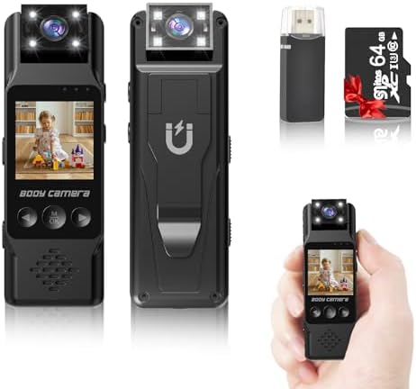 Amazon.com : Small Body Camera with Audio and Video Recording 1080P ...