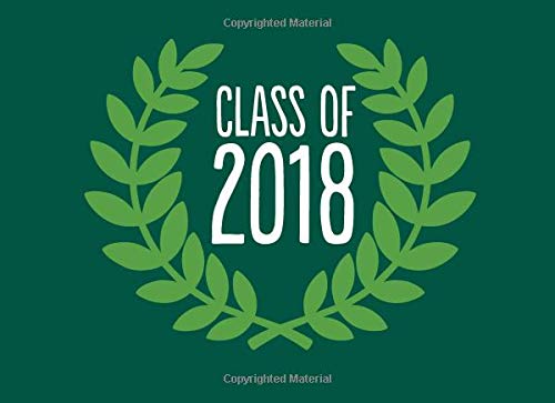 Amazon.com: Class Of 2018: Graduation Guest Book, Green Wreath ...