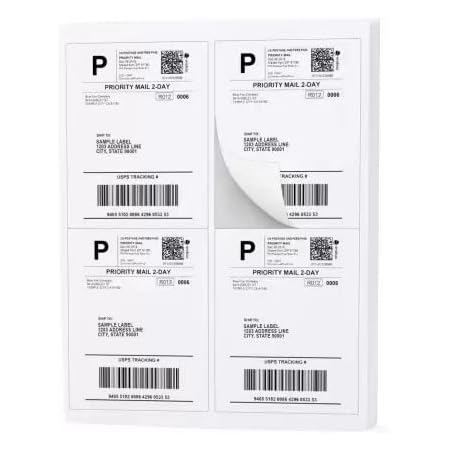 Easyship Sticky Labels Matt A4 Size Multi Purpose White Self Adhesive ...