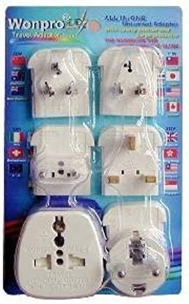 Amazon.com: Wonpro Universal Travel Plug Adapter Kit – 6 Adapter Plugs ...