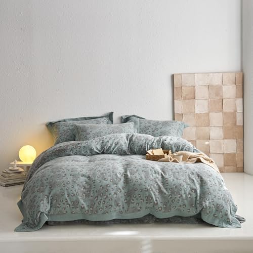 Amazon.com: AOJIM Green Leopard Pattern Bedding Duvet Cover Set 3pcs ...