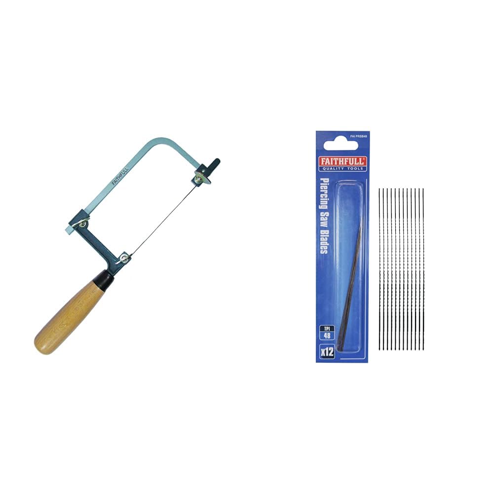 Faithfull FAIPRS Piercing Saw (Jeweller's Saw) & Piercing Saw Blades ...