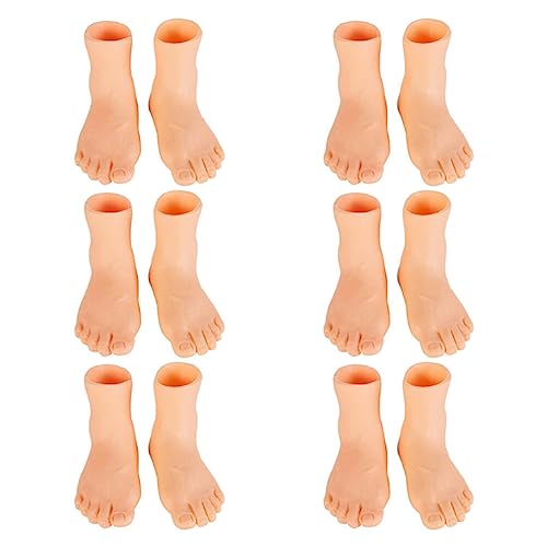 Operitacx Mini Puppets Feet 6 Pairs Finger Feet Puppet Tiny Feet Set ...