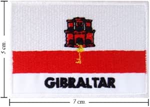 Amazon.com: Gibraltar Nation Flag Style-2 Embroidered Sew On Patch : Arts, Crafts & Sewing