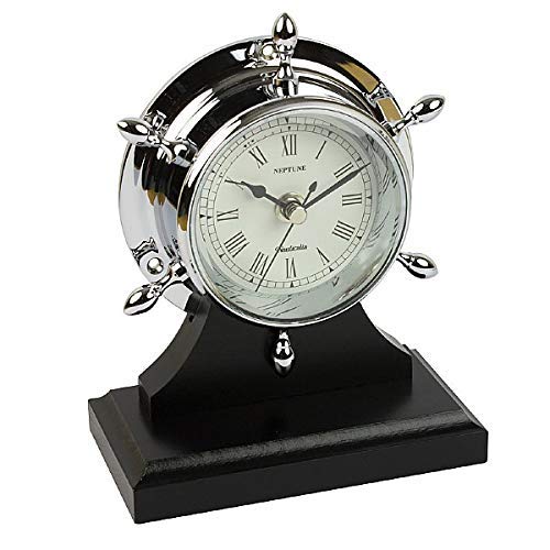 Chrome Neptune Clock on Plinth – BigaMart