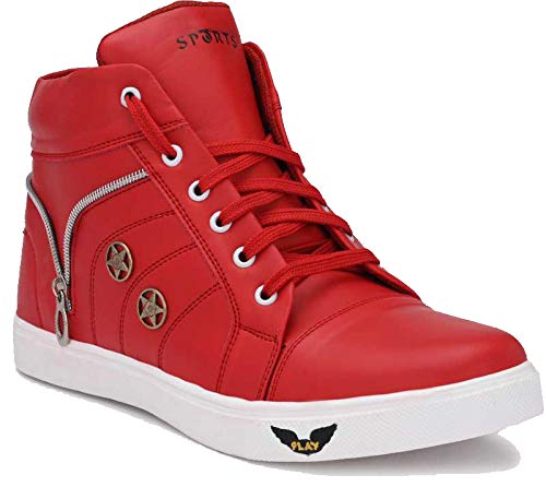 Buy Kelwin Men's Red Modern Shoes -6 UK at Amazon.in