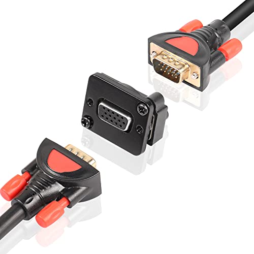 QIANRENON DB15 Panel Mount Straight Through Connector VGA Female to ...
