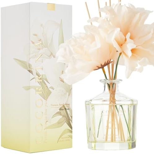 Amazon.com: COCORRÍNA Reed Diffuser - Pear Musk 8.5oz Flower Reed ...