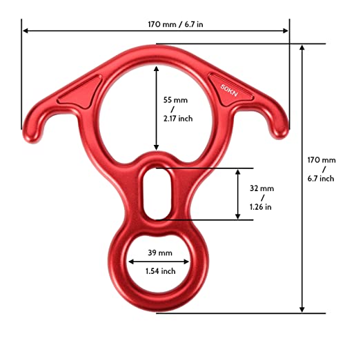 Snapklik.com : Figure 8 Descender 50kN Climbing Descender Rescue ...