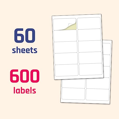 Snapklik.com : 60 Sheets, 2 X 4 - Printable Labels Stickers, Mailing ...
