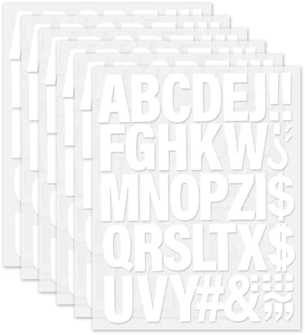 6 Sheets Iron On Letters 858 Pcs Heat Transfer Letters 1 Inch Iron On ...