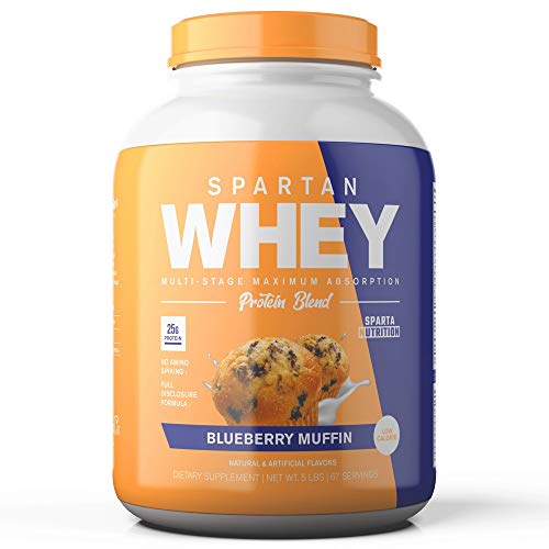 Spartan Whey Protein Powder, Blueberry Muffin 5 lbs -$15.37(78% Off ...