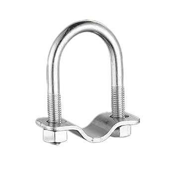 Amazon.co.jp: TEN-HIGH 10 pcs M8 U Bolt Galvanized Steel Pipe Clamp ...