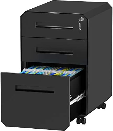 Amazon.com: YITAHOME 3 Drawer File Cabinet with Lock, 20” Deep Office ...