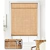 Amazon.com: LazBlinds No Tools No Drill Cordless Bamboo Roman Shades ...