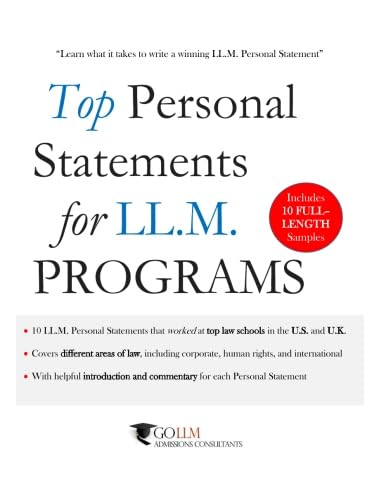 Top Personal Statements for LLM Programs: 10 LL.M. Personal Statement ...