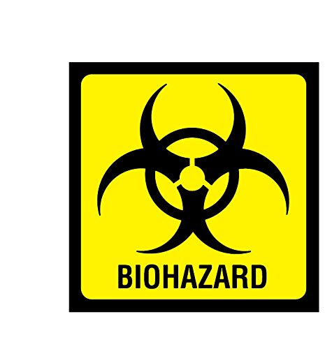 VVWV Bio-Hazard Sign Sticker for Public Private Hospital Clinic Office ...