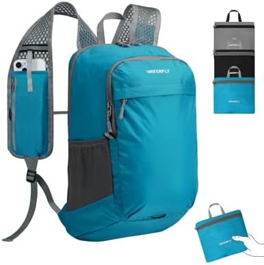Amazon.com: WATERFLY Packable Lightweight Small Backpack: 15L Foldable ...