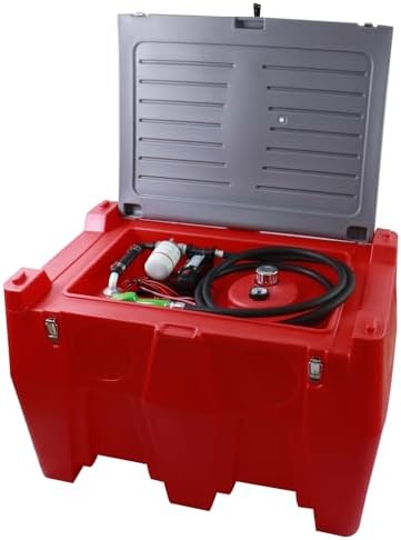 Amazon.com: GIAYOGO Diesel Fuel Tank With Pump Red 116 Gallon,Portable ...