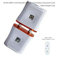 Buy Hi-PLASST 2-Pin Flexible Male-Female Socket,Flat Wire,Extension ...