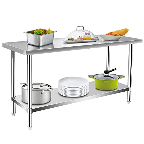 KITNA Stainless Steel Prep Tables (multiple sizes) - from $56.69 at ...