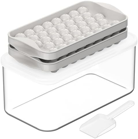 Amazon.com: VLM Ice Cube Tray with Lid and Bin, Pack of 4 Silicone Ice ...
