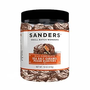 Amazon.com: Sanders Milk Chocolate Sea Salt Caramel Pecan Clusters - 16 ...