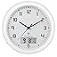 RIXI 25cm Radio Controlled Quartz Wall Clock with LCD Day and Date ...