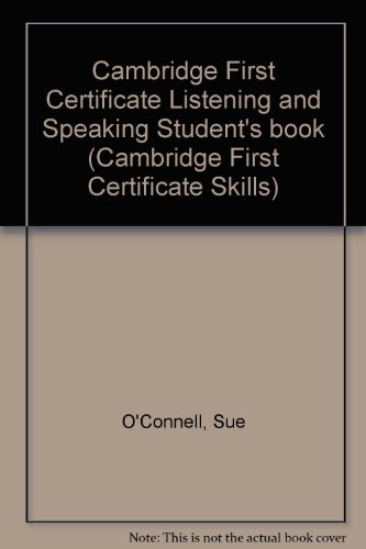 Amazon.com: Cambridge First Certificate Listening and Speaking Student ...