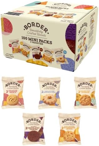 Buy Border Biscuits 100 Packs, Mini Multipacks Biscuits Box, 3 Flavour ...