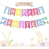 Amazon.com: Happy Easter Banner, Premium Colorful Burlap, Pre-strung ...