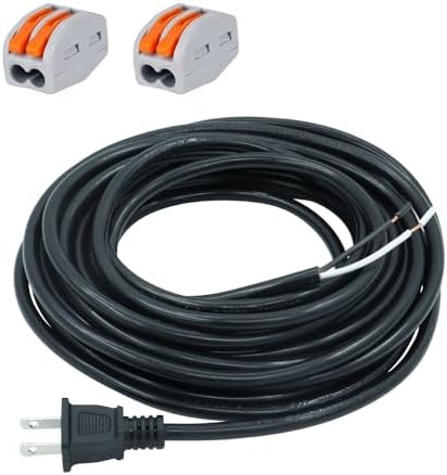 Amazon.com: 25FT Replacement Power Cord Pigtail 18 AWG Polarized 2 ...