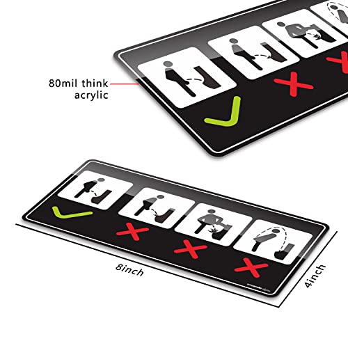 Snapklik.com : Funny Bathroom Signs 2 Pack 4 X 8 Premium Acrylic Urinal ...