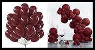 Amazon.com: PartyWoo Burgundy Balloons 101 pcs 12 Inch Maroon Balloons ...