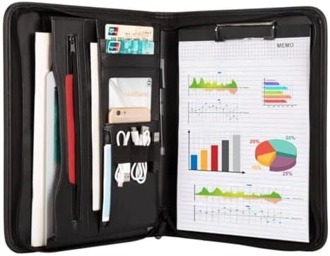Forevermore Portfolio Padfolio with Zippered Closure, Removable 3 Ring ...