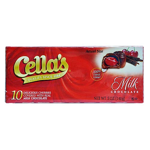 Amazon.com: Cella's Milk Chocolate Foil Wrapped Cherries 10 Count Gift ...
