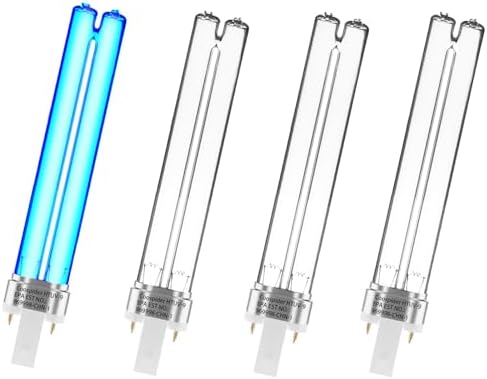 Amazon.com: coospider-repta 4 Pack 9 WATT UVC PL-S9/TUV G23 Base Replacement UV Light Bulb for ...