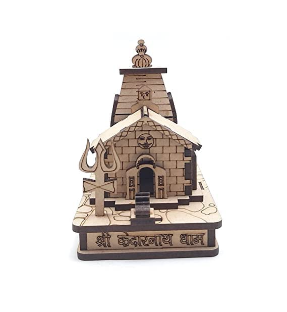 Buy A&S Ventures Kedarnath Temple in Wood Brown Small Miniature Model ...