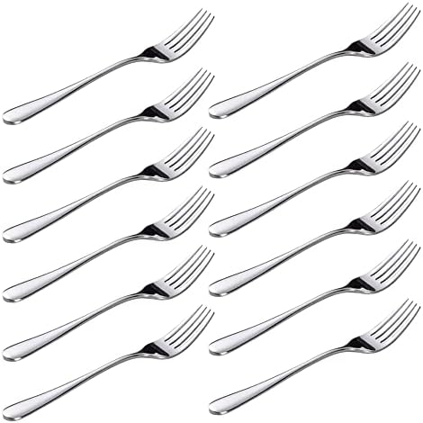 SENZEAL Dessert Forks Set of 12 Stainless Steel Mini Cake Forks 14 cm ...