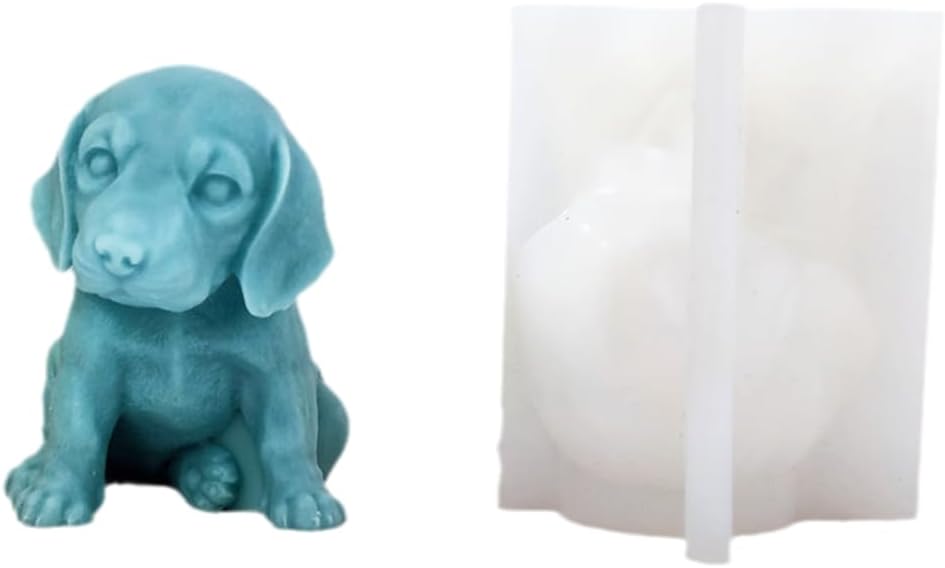 Amazon.com: Dekostar 3D Dog Silicone Candle Molds Cute Puppy Soap Molds ...