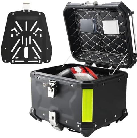 Vagary Metal Bike Storage Tail Top Box 45L Waterproof Luggage Case Hard ...