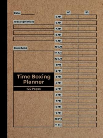 Time Boxing Planner: Undated Daily Time Block Planner, To-Do List, Time ...