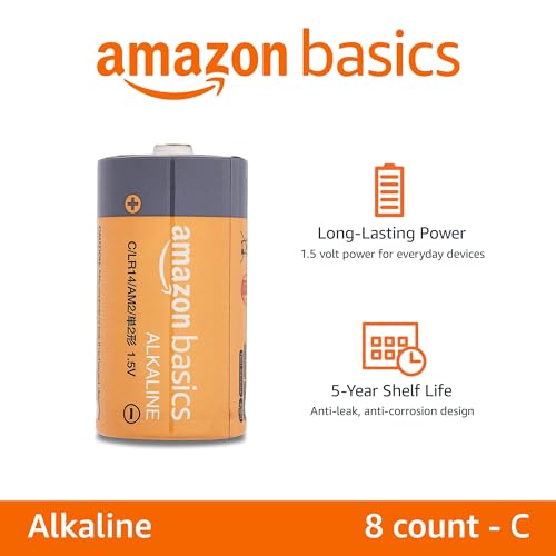 Snapklik.com : Basics 8-Pack C Cell Alkaline All-Purpose Batteries