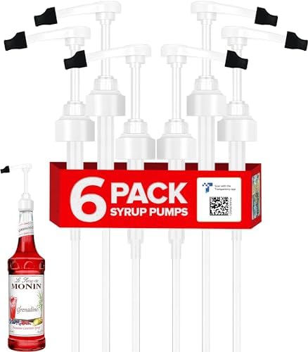 Amazon.com: 6-Pack Coffee Syrup Pumps with Rubber Tip Covers - Fits ...