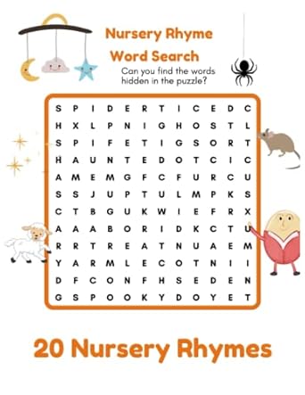 Nursery Rhyme Word Search | 20 Nursery Rhymes: Large Print Word Seek ...