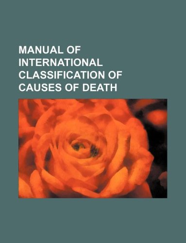 Manual of International Classification of Causes of Death : Amazon.in ...
