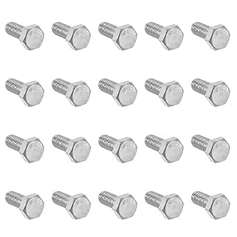 uxcell M8 Hex Bolt M8-1.25 x 20mm UNC Hex Head Screw Bolts A2-70(304 ...